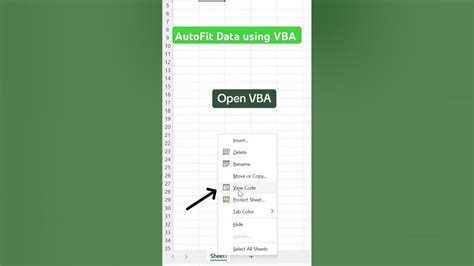 Autofit Data Using Vba😎 Shivameduworld Trending Excel Shortsfeed Viralshorts Exceltips