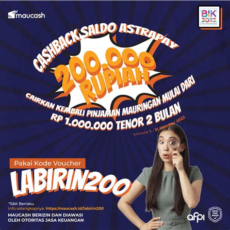 Khusus Sahabat Maucash Bisa Dapat Cashback Rp 200 000 Maucash