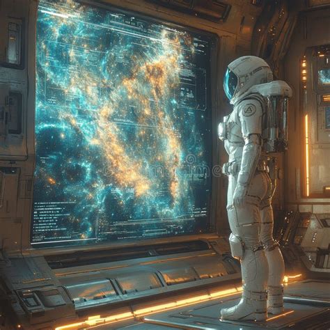 An Astronaut Inside A Spacecraft Cockpit Gazes Out At A Starry Expanse While Surrounded By