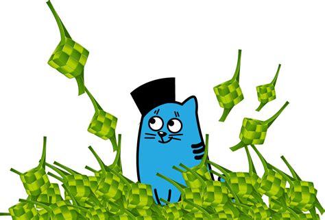 Download Cartoon Catand Ketupat Festival