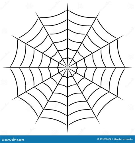 Round Web Vector Grid Symbol Confusion Sign And Spider Trap Grid Stock