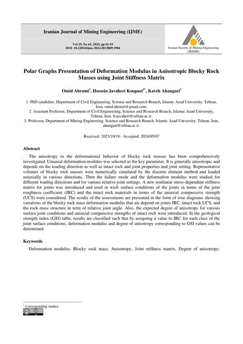 Pdf Polar Graphs Presentation Of Deformation Modulus In Anisotropic