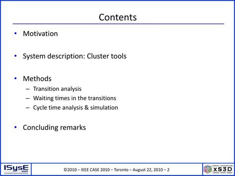 Ppt Analysis Of Circular Cluster Tools Transient Behavior And Semiconductor Equipment Models