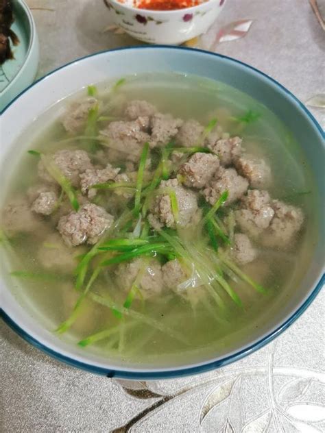 【青萝卜丝牛肉丸子汤（无油版）图片】下厨房用户lcgj下厨房
