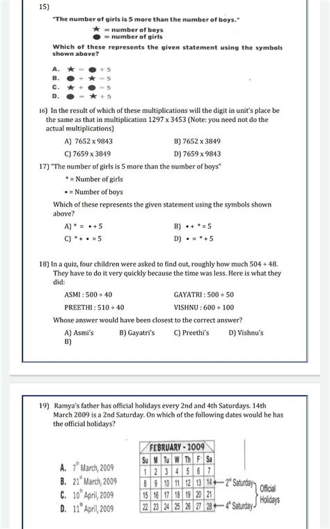 15the Number Of Girls Is 5 More Than The Number Of Boys⋆ Number Of