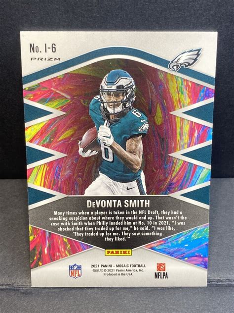 2021 Panini Mosaic Introductions Mosaic Prizm I 6 Devonta Smith Rc