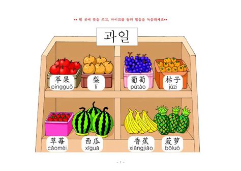 12차시 과제 과일 음식 국가 Online Exercise For Live Worksheets