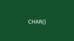CHAR Function In Excel Excel Off The Grid