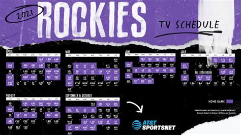 Rockies Atandt Sportsnet Announce 2021 Broadcast Schedule