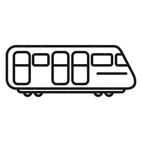 Premium Vector Modern Train Pass Icon Outline Vector Crossing Railroad