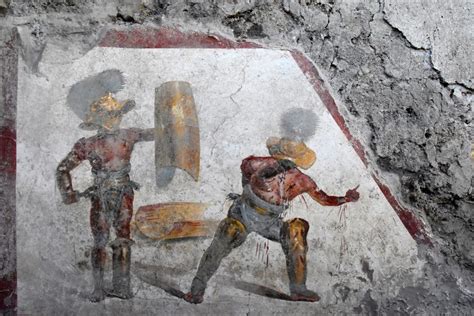 News Gladiator Fresco Revealed In Pompeii Archaeology Magazine