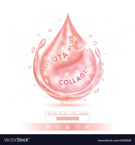 Glutathione And Collagen Royalty Free Vector Image