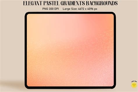 Orange Pink Pastel Gradient Backgrounds Graphic By Lazy Sun · Creative