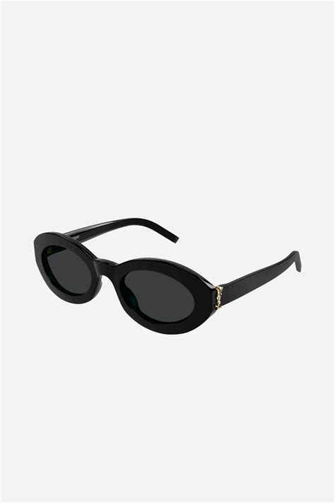 Saint Laurent Oval Black Sunglasses Eyewear Club