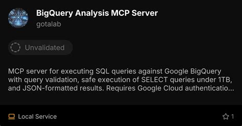 bigquery analysis mcp server mcp s · lobehub