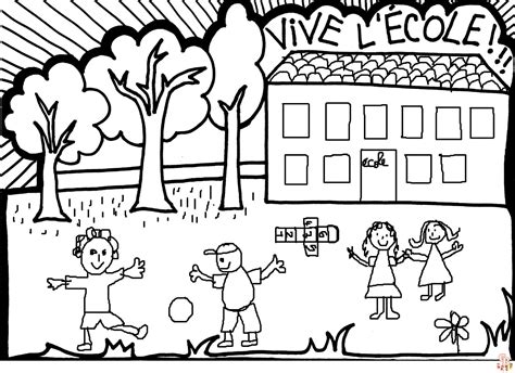 Coloriage Lécole Les Meilleurs Dessins à Imprimer Pour Les Enfants