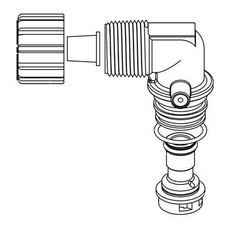 V3331 Clack Ws1 Drain Elbow And Retainer Assembly Soft Water Supply