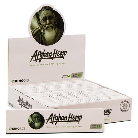 Afghan Hemp 32 Pack King Size Leaves 24ct Display