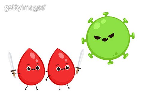Red Blood Cell Character Design Red Blood Cell Vector Virus Character