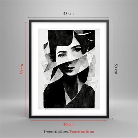 Obraz Plakat Naprawdę jaka jesteś x cm Portret Kobieta Czarno Biały Foto Plakaty w