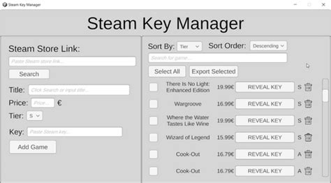 Manage Your Steam Keys With One Simple App Steam Key Manager By