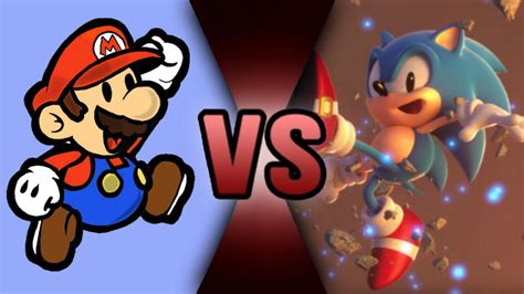 Death Battle Ideas Paper Mario Vs Classic Sonic By Golden Sans On
