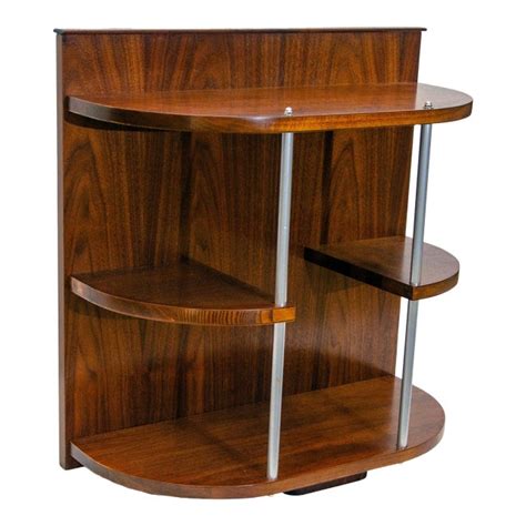 Vintage Art Deco Small Walnut Display Shelf Chairish