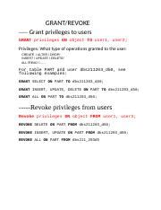 Grant And Revoke Privileges How To Manage User Access And Course Hero