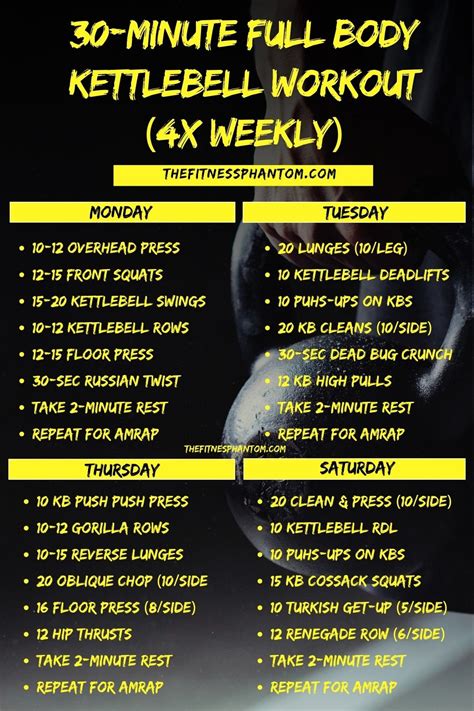 30 Minute Kettlebell Workout Full Body Cirucit Training