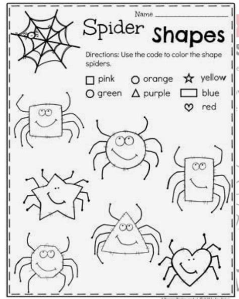 Spider Shapes Halloween Activities Preschool Halloween Preschool Preschool Activities