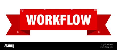 Workflow Ribbon Workflow Paper Band Banner Sign Stock Vector Image