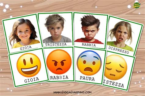 Memory Sulle Emozioni Da Stampare Scarica PDF Gratis GiocaGiardino
