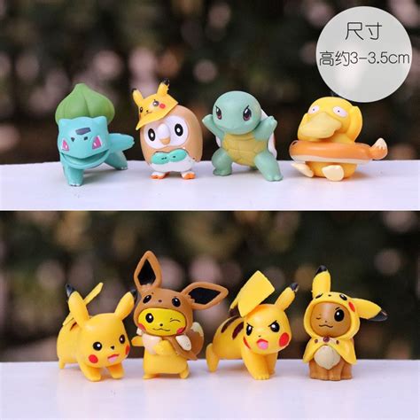 ฟิกเกอร์ อนิเมะ Pikachu Pirate Avengers Pokémon Go Monster ขนาดเล็ก 6 ชิ้น ต่อชุด 8 ชิ้น