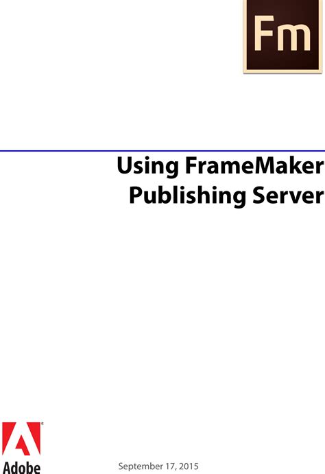 Adobe Using FrameMaker Publishing Server Release Frame Maker Instruction Manual En
