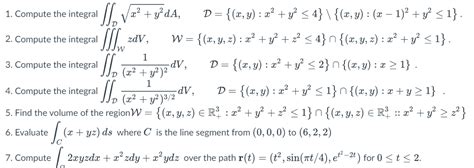 solved 1 compute the integral