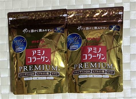 【未使用】新品 送料無料 明治 アミノコラーゲンプレミアム 約28日分 2袋セット の落札情報詳細 ヤフオク落札価格情報 オークフリー