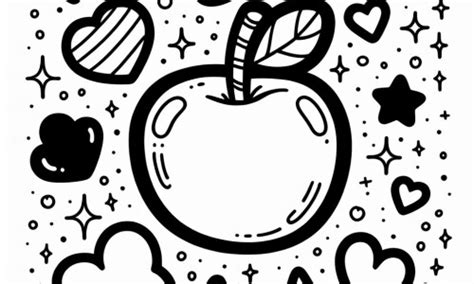 Coloriage d une pomme fruit à Télécharger ou à Imprimer gratuitement