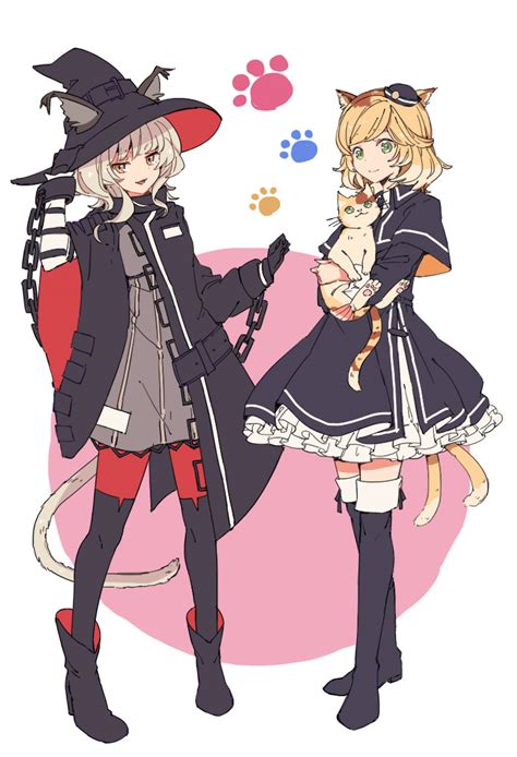 Safebooru 2girls Animal Ears Arknights Bangs Black Gloves Blonde Hair