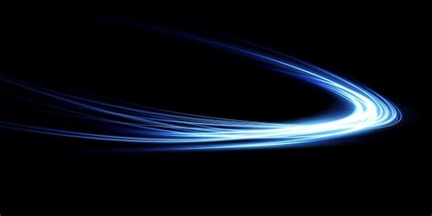 Premium Vector Set Of Abstract Light Lines Of Movement And Speed