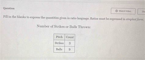 Solved Question Watch Video Shc Fill In The Blanks To Express The