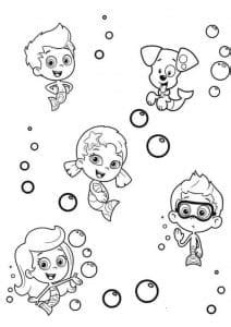 27 Desenhos Dos Bubble Guppies Para Imprimir E Colorir Pintar