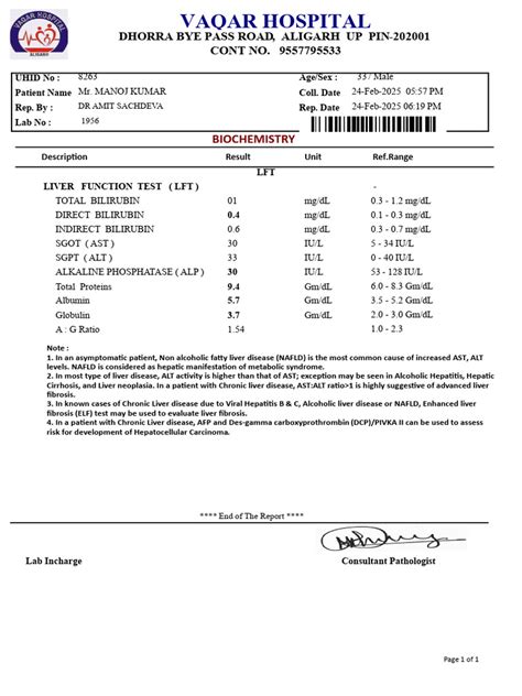 Lft Pdf Digestive Diseases Liver
