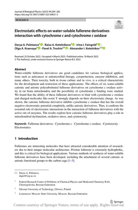 Electrostatic Effects On Water Soluble Fullerene Derivatives