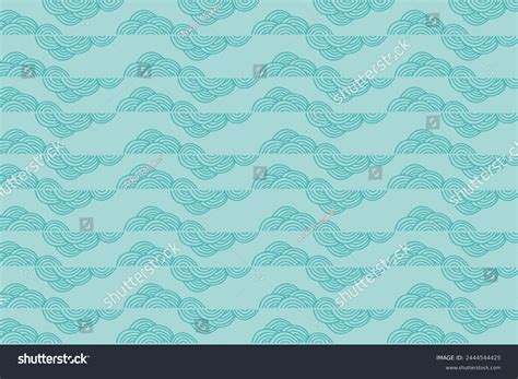 Ocean Wave Pattern Vector Illustration Water Stock Vector Royalty Free 2444544425 Shutterstock
