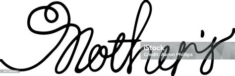 Cursive Text Mother Stock Illustration Download Image Now Banner