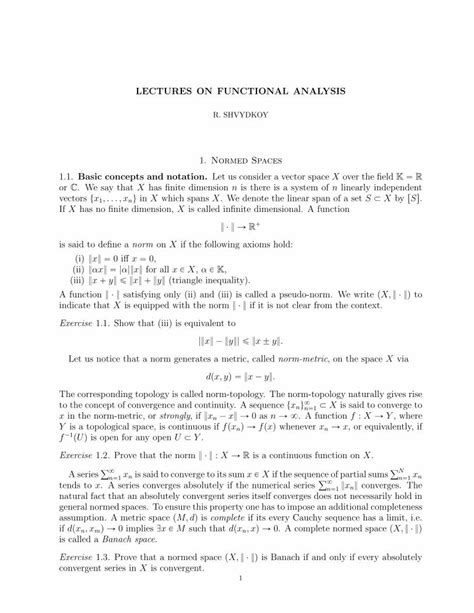 Pdf Normed Spaces