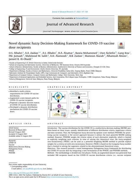 Novel Dynamic Fuzzy Decision Making Framework For Cov 2022 Journal