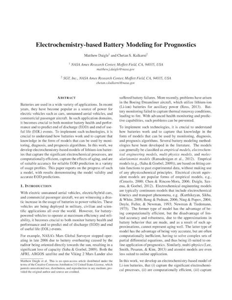 Pdf Electrochemistry Based Battery Modeling For Prognosticsdevelop