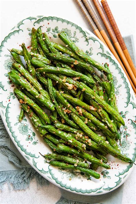 Chinese Garlic Green Beans With Video Lisa Lin