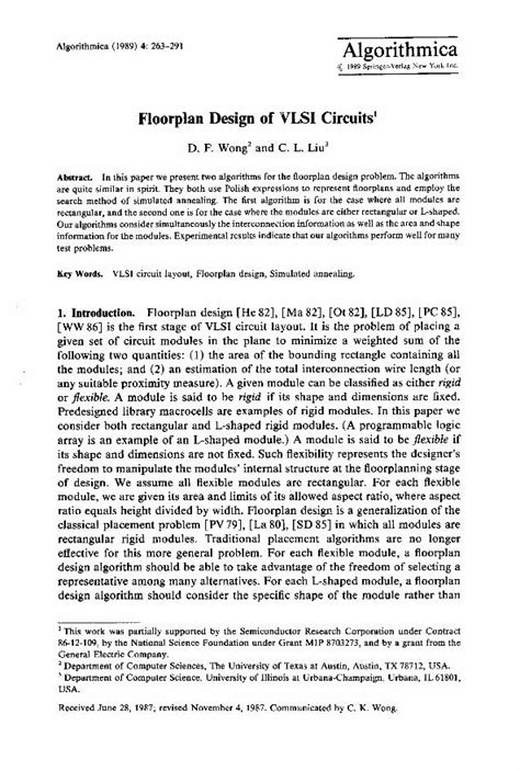 PDF Floorplan Design Of VLSI Circuitsdaehyun Teaching 2014 EE582 Papers Fl Polish PdfFloorplan